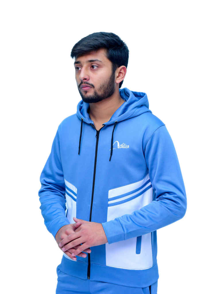 Athlico Men Winter Trending Tracksuit in Bllue & White - Athlico.Pk